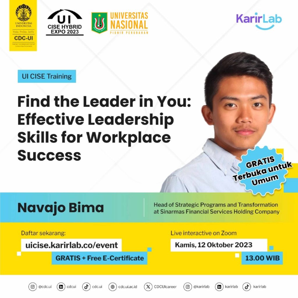 UI CISE Training – Find the Leader in You: Effective Leadership Skills for Workplace Success ...