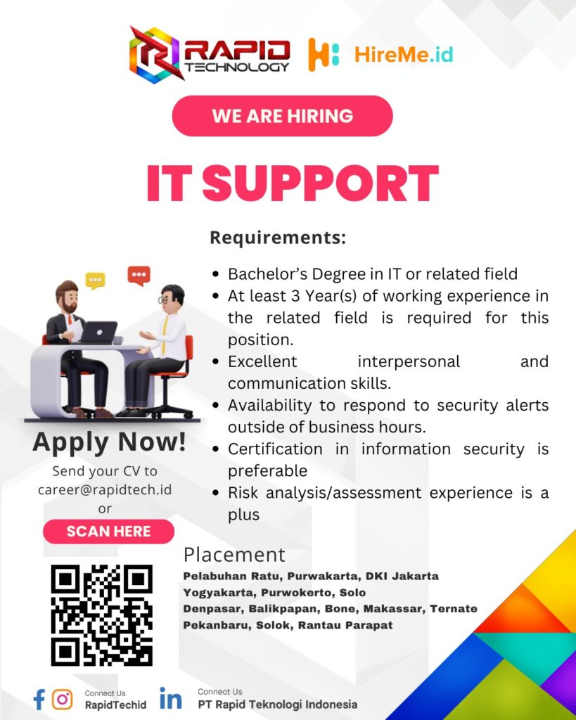 WE ARE HIRING IT SUPPORT – CDC UNAS